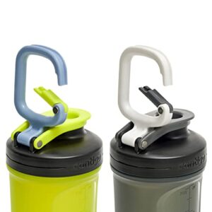 Contigo Fit Shake & Go 2.0 Shaker Bottle with Leak-Proof Lid, 28oz Gym Water Bottle with Whisk and Carabiner Handle, Dishwasher Safe Mixer Bottle, 2-Pack Bolt & Sake, Yellow and Black