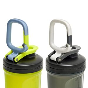 Contigo Fit Shake & Go 2.0 Shaker Bottle with Leak-Proof Lid, 28oz Gym Water Bottle with Whisk and Carabiner Handle, Dishwasher Safe Mixer Bottle, 2-Pack Bolt & Sake, Yellow and Black