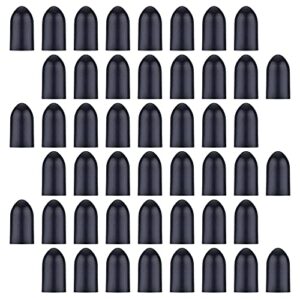 eboot black pourer cap rubber liquor bottle pour dispenser spout dust covers, 48 pack