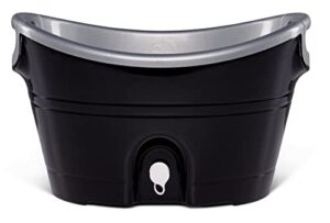 igloo party bucket cooler black/silver, 20 quart