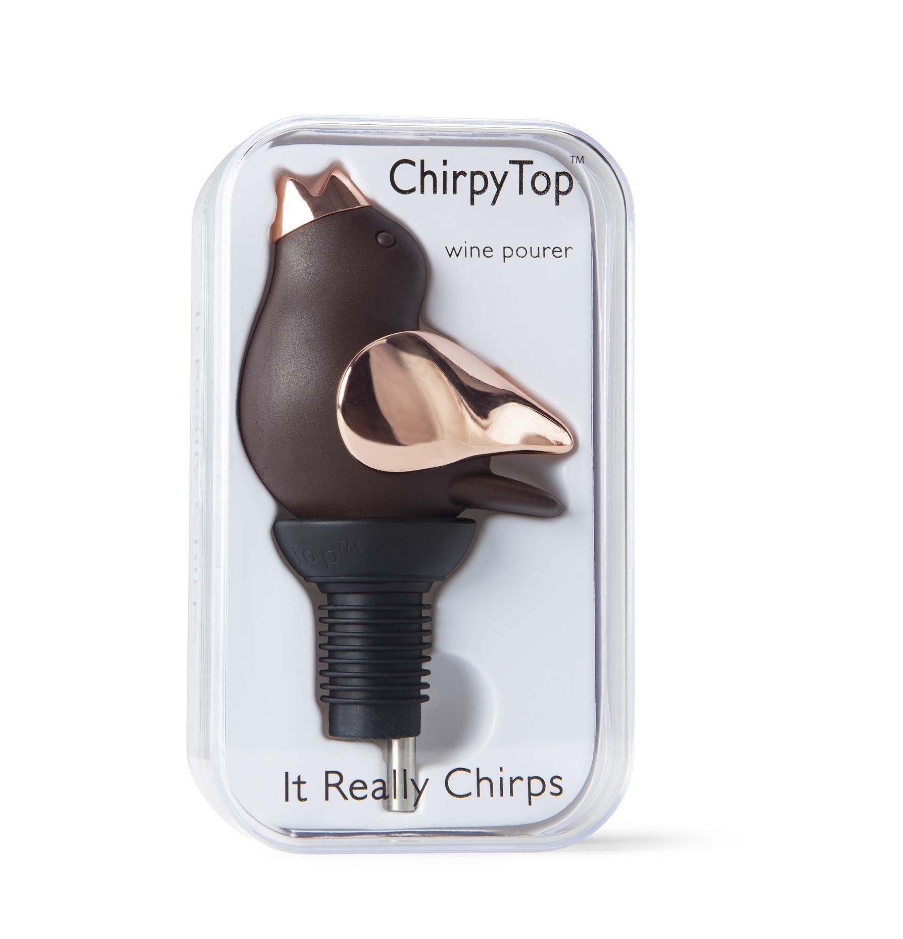 ChirpyTop Wine Pourer - Brown and Copper