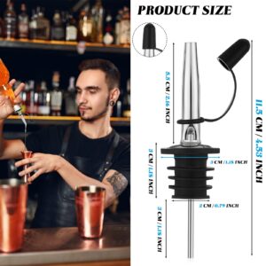 Epakh 120 Pieces Speed Liquor Bottles Pourer, Stainless Steel Liquor Spout Wine Alcohol Pourers with Siamese Rubber Cap Bar Tapered Fits Most Classic Bottle Mouth 3/4 Inch