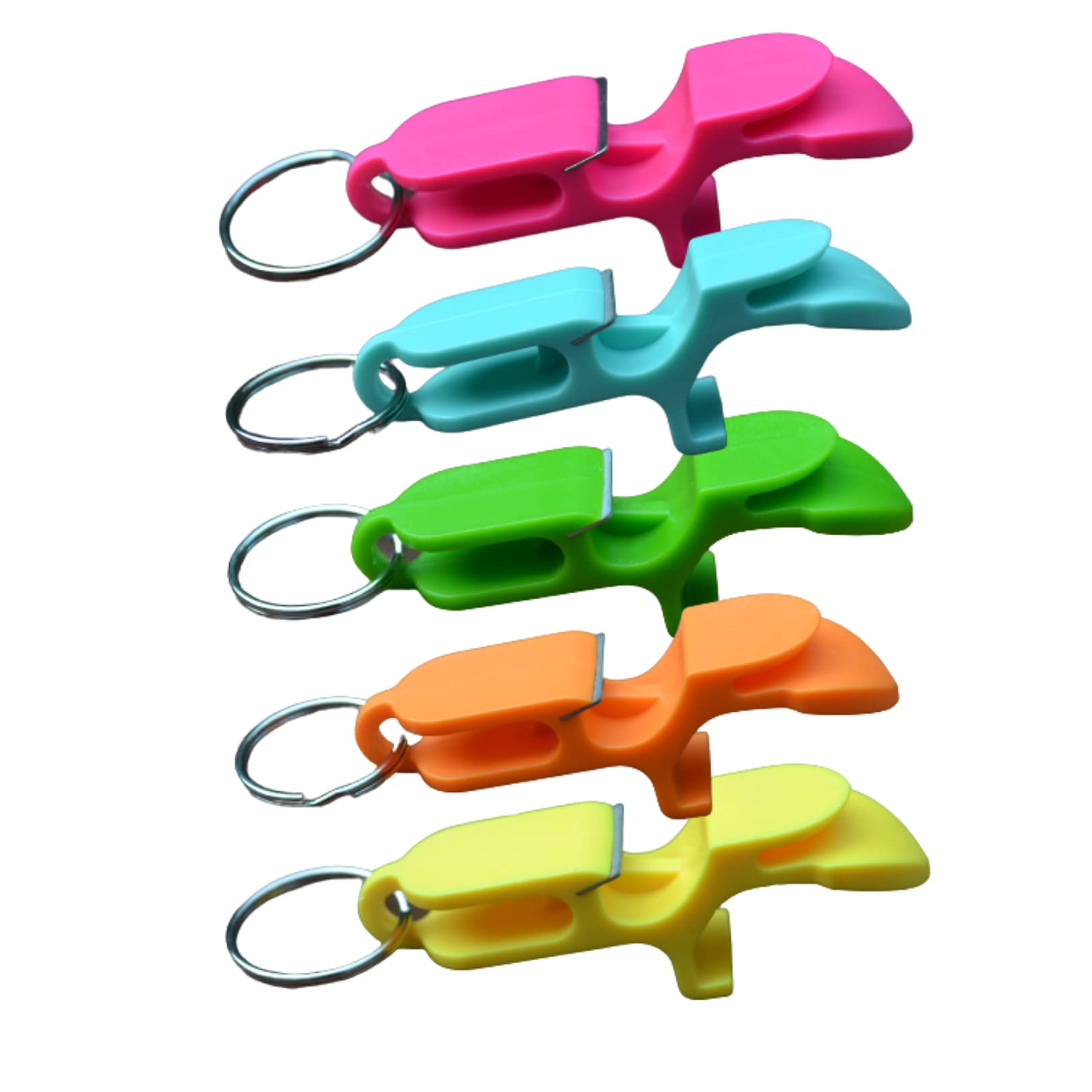 Shotgun Tool Bottle Opener Keychain - 5 Pack - Cool Colors - Great for tailgating, partying, party favors, drinking accesories