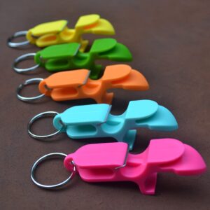 Shotgun Tool Bottle Opener Keychain - 5 Pack - Cool Colors - Great for tailgating, partying, party favors, drinking accesories