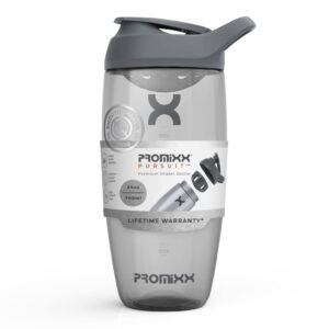 Promixx Original Shaker Bottle (MiiXR Edition) - Battery-powered for Smooth Protein Shakes - BPA Free, Original Mixr (Black) & (Graphite Grey Classic Shaker)