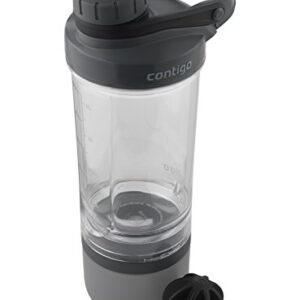 Contigo 2076738 Shake N GO FIT TRITAN STRG 22OZ, Storage, Smoke with Protein Ball