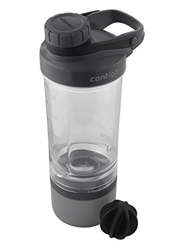 Contigo 2076738 Shake N GO FIT TRITAN STRG 22OZ, Storage, Smoke with Protein Ball