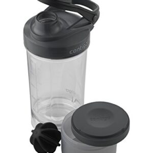 Contigo 2076738 Shake N GO FIT TRITAN STRG 22OZ, Storage, Smoke with Protein Ball