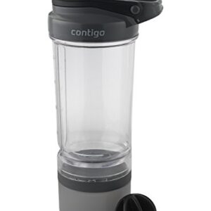 Contigo 2076738 Shake N GO FIT TRITAN STRG 22OZ, Storage, Smoke with Protein Ball