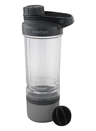 Contigo 2076738 Shake N GO FIT TRITAN STRG 22OZ, Storage, Smoke with Protein Ball