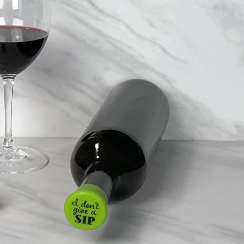 CapaBunga Silicone Wine Stoppers for Wine Bottles - 4 Pack Funny Wine Stoppers - Airtight Wine Bottle Stoppers Wine Saver Wine Bottle Caps - Wine Accessories for Wine Lovers - Sip, Whine, Save, Drinks