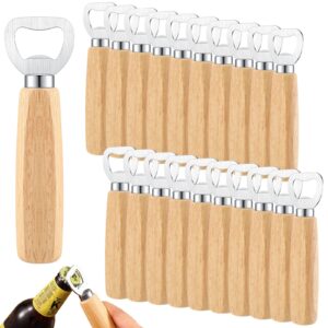 20 pcs stainless steel bottle opener bartender wood beer opener cider wine opener bottle opener with wooden handle engraved gift set for wedding party home kitchen bar restaurant