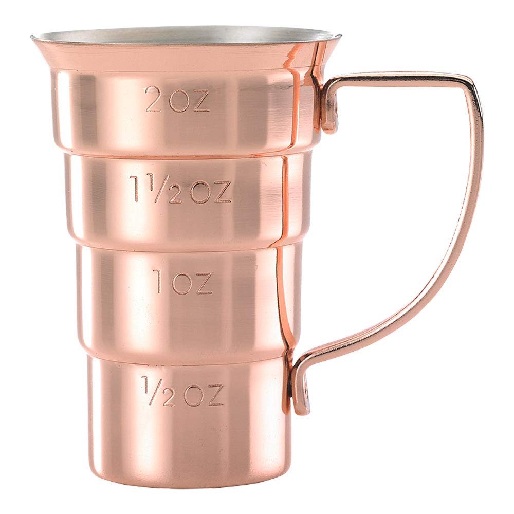 Barfly M37108CP Drink Jigger, 2 oz, Copper w/Handle