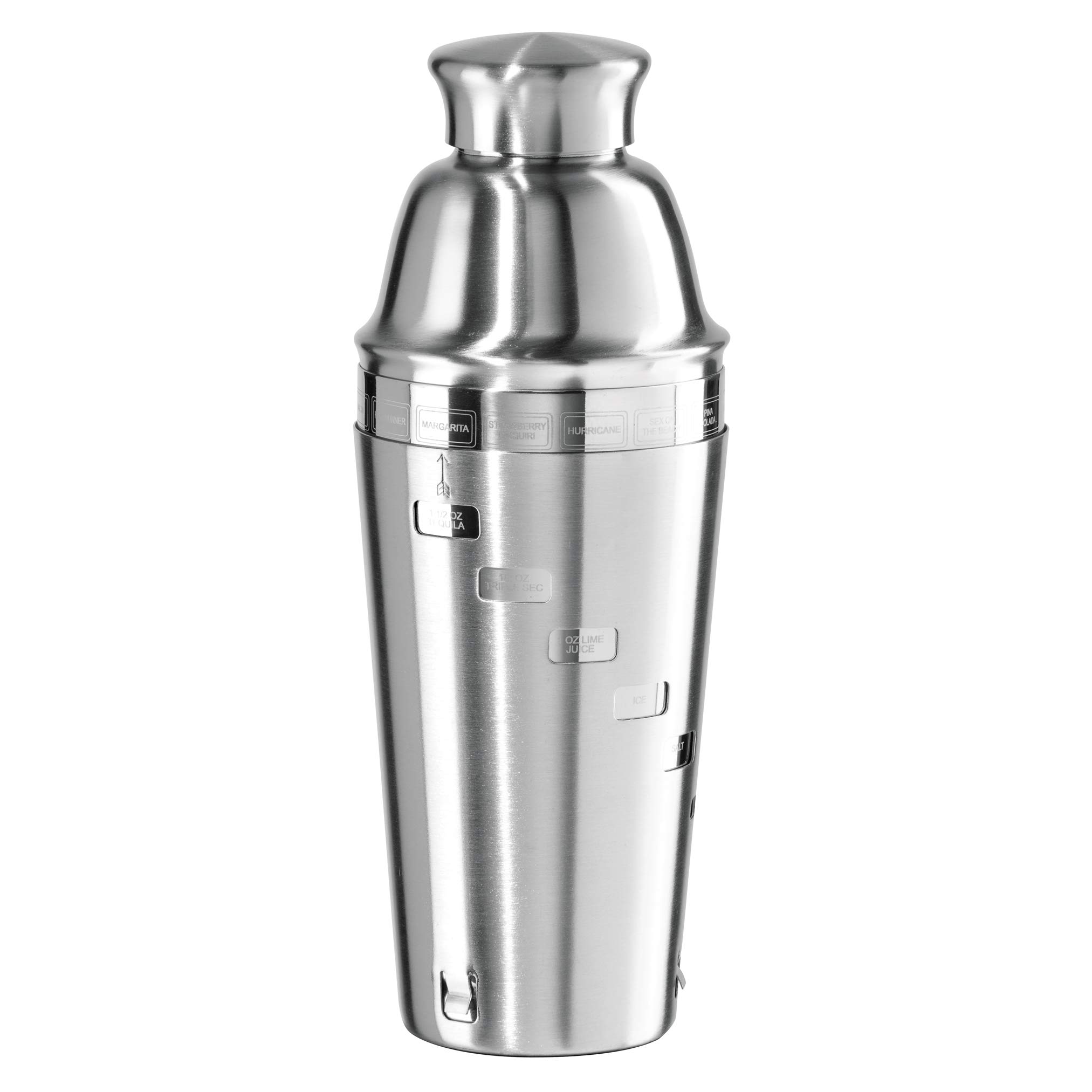 OGGI Dial A Drink Cocktail Shaker - Stainless Steel, 15 Recipes, Built in Strainer, 34 oz - The Original and Only Dial A Drink - Ideal Home Bar Drink Mixer, Bartender Kit, Essential Bar Accessories