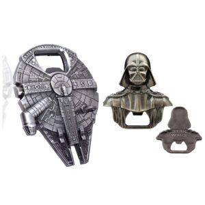 luxuryteech, 2 pcs star wars bottle wine opener bottle zinc alloy black knight darth vader outdoor tool - wine bottle opener kitchen tools for souvenirs kitchen tools for souvenirs & gift, silver