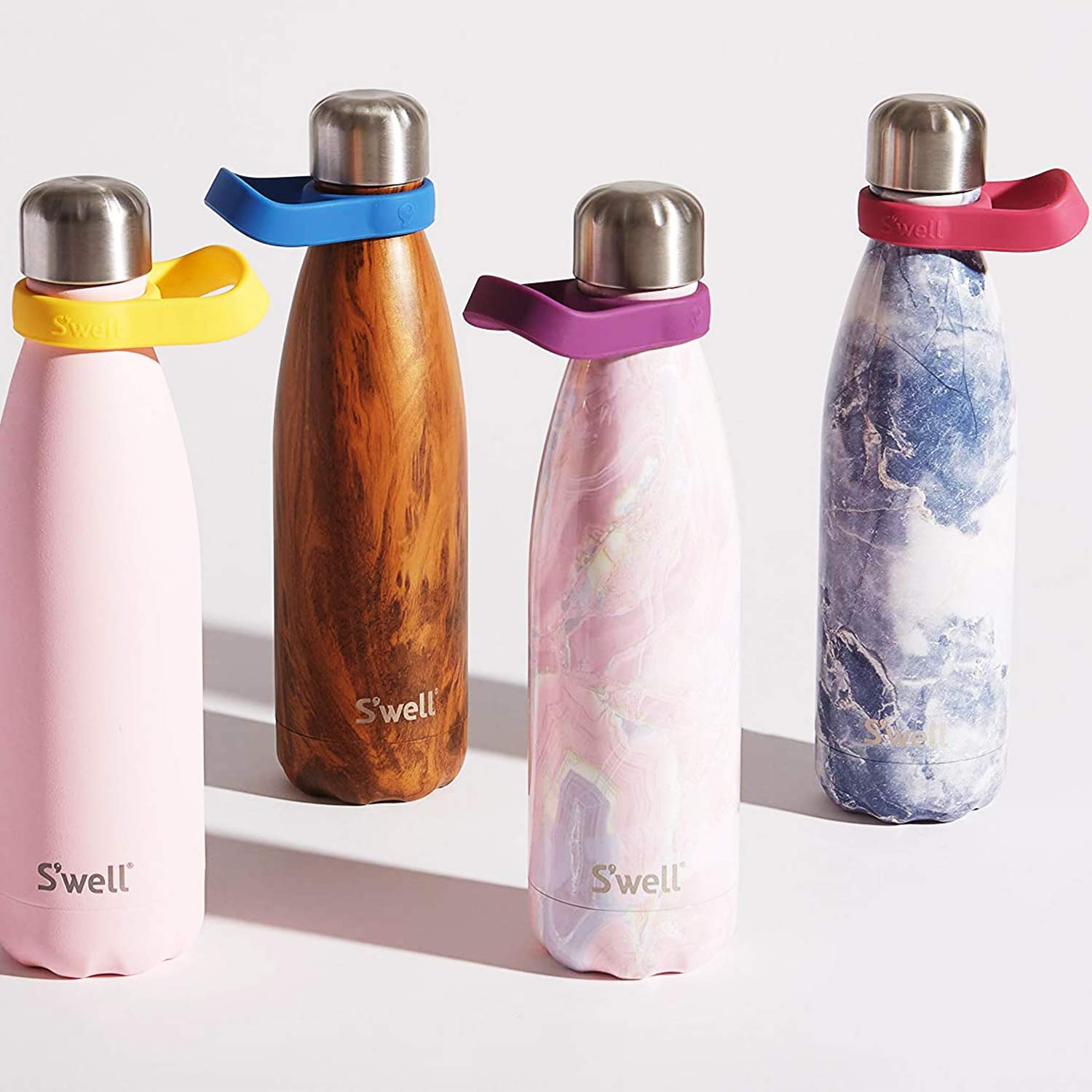 S'well Water Bottle Handle - Pink - Fits 9oz, 17oz, and 25oz Bottles - Comfortable Way to Carry your S'well On the Go - Innovative Design and A Flexible Grip