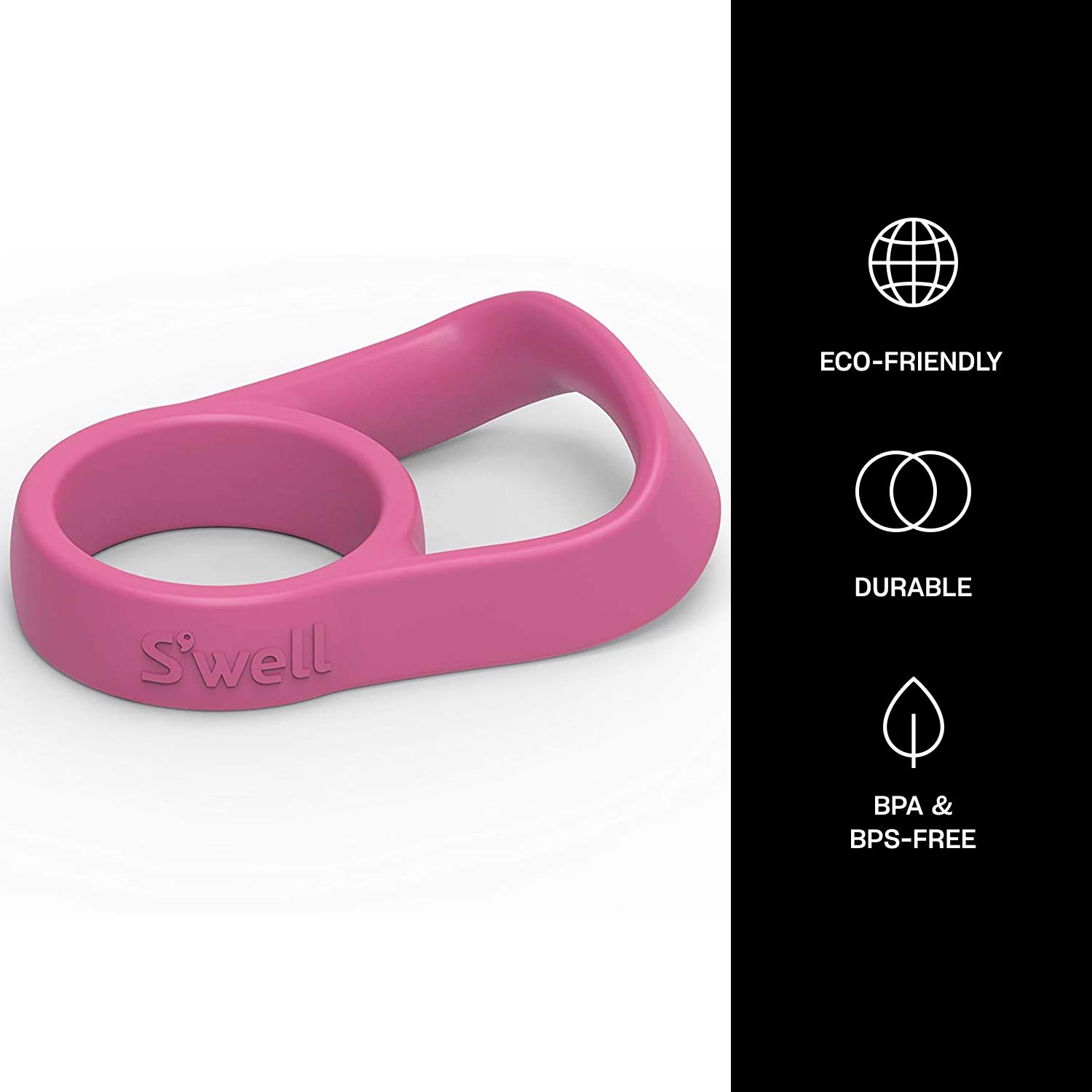 S'well Water Bottle Handle - Pink - Fits 9oz, 17oz, and 25oz Bottles - Comfortable Way to Carry your S'well On the Go - Innovative Design and A Flexible Grip