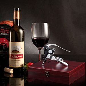 Smaier Wine Opener,Wine Bottle Opener, Wine Accessories Areator Wine Opener Kit, Red wine Corkscrew Set with Wood Case,Wine Gift with Luxury Packaging