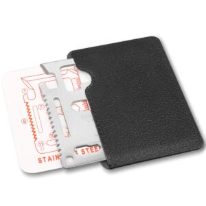 Stainless Steel 11 in 1 Beer Opener Survival Card Tool Fits Perfect in Your Wallet (10 pack)