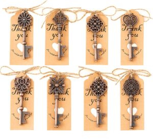 ykligtn zinc 80 pcs wedding favors key bottle openers,bridal shower party gifts for guests,vintage skeleton key, rustic wedding souvenirs or decoration…