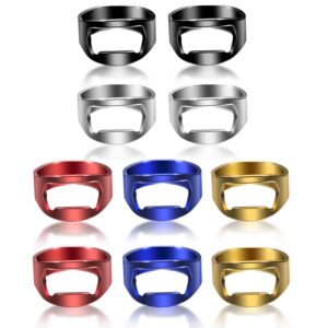 10 pieces ring bottle opener stainless steel beer bottle opener colorful finger bottle opener for party present supplies