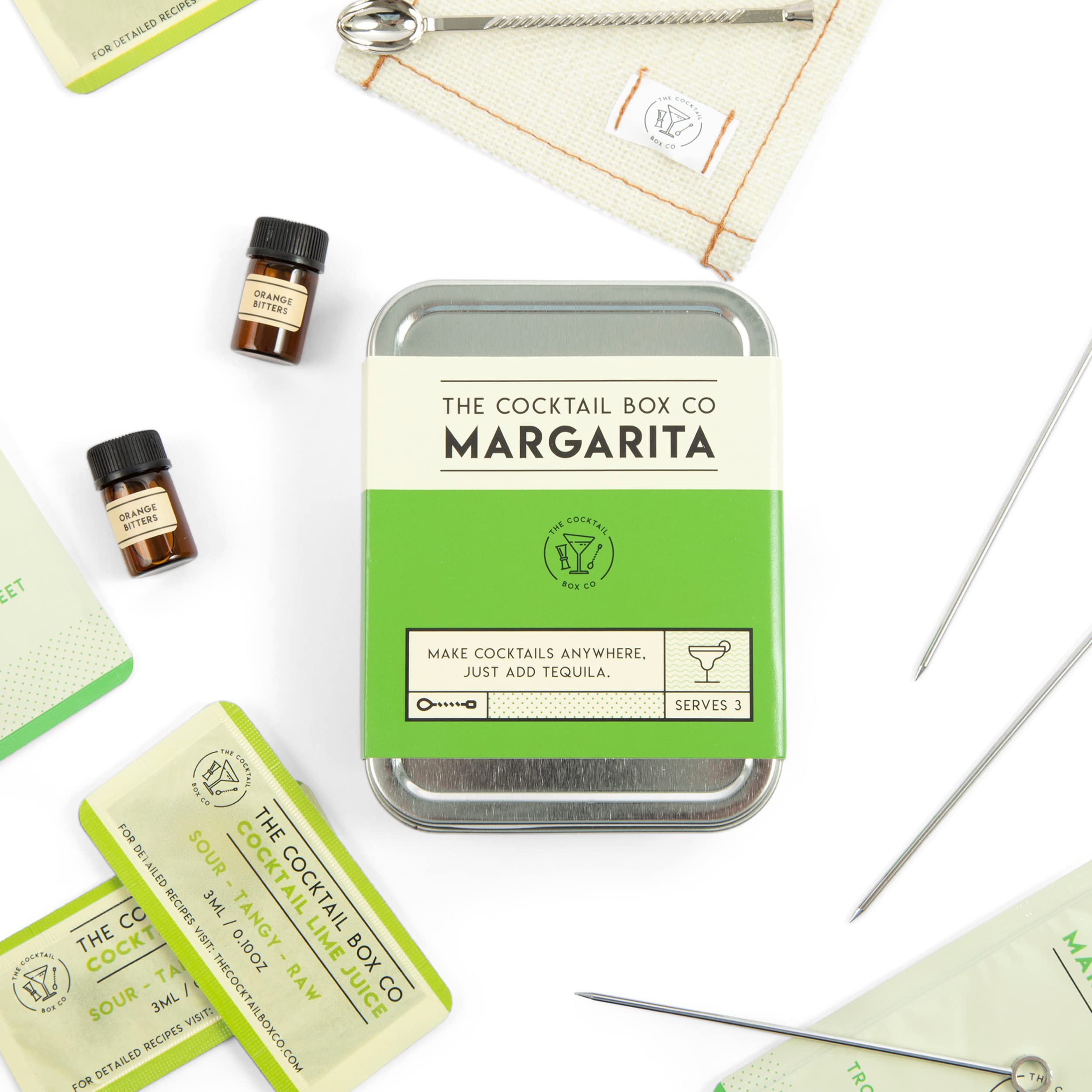 The Cocktail Box Co. Margarita Cocktail Kit - Premium Cocktail Kits - Make Hand Crafted Cocktails. Great Gifts for Him or Her Cocktail Lovers (1 Kit)