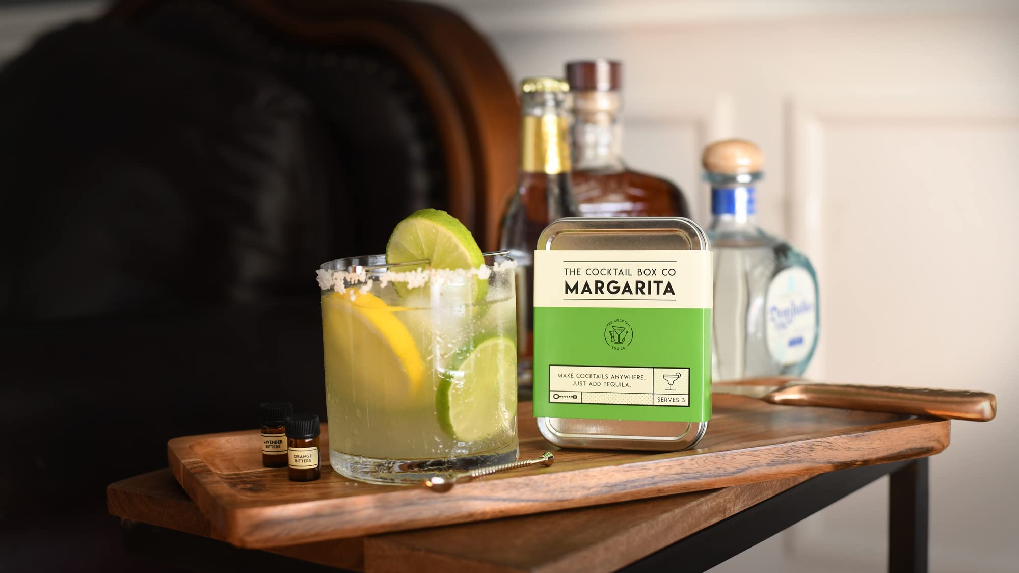 The Cocktail Box Co. Margarita Cocktail Kit - Premium Cocktail Kits - Make Hand Crafted Cocktails. Great Gifts for Him or Her Cocktail Lovers (1 Kit)