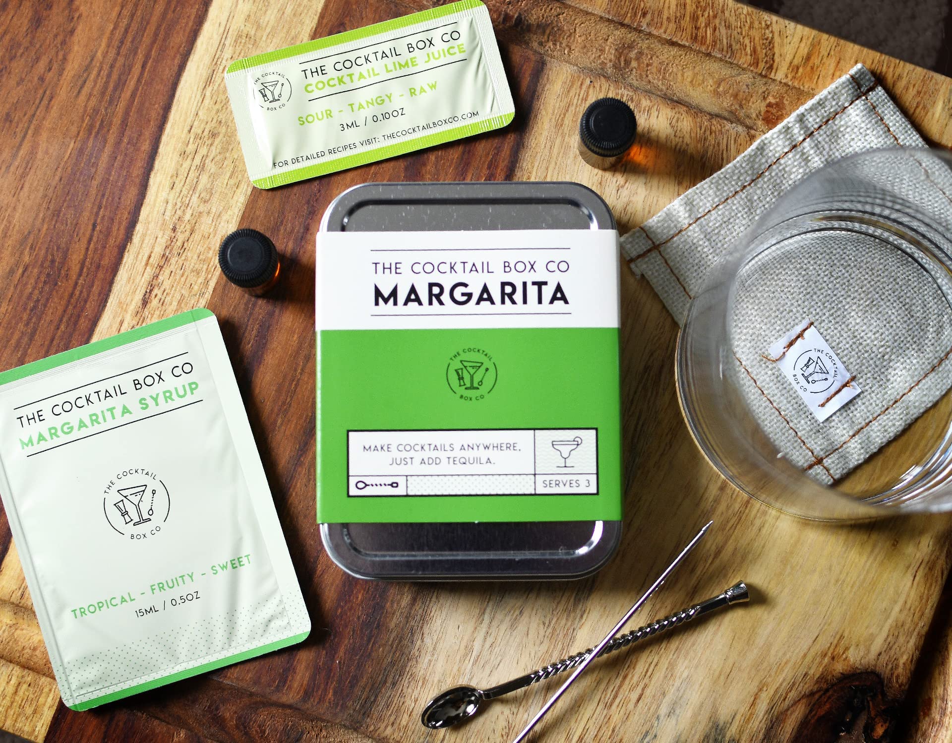 The Cocktail Box Co. Margarita Cocktail Kit - Premium Cocktail Kits - Make Hand Crafted Cocktails. Great Gifts for Him or Her Cocktail Lovers (1 Kit)