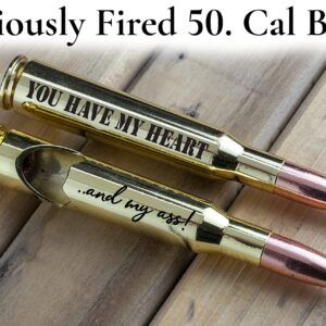 Funny Anniversary/Birthday Gifts for Boyfriend I Husband Birthday Gift - "You have my Heart and my As!" - 50 Cal Bottle Opener I Cute Couples Anniversary for Boyfriend from Girlfriend