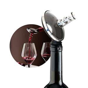 OxyTwister Wine Aerator Pourer Spout Professional Quality 2-in-1 Attaches to Any Wine Bottle for Improved Flavor, No-Drip Enhanced Bouquet Better Red Wine Aerator Christmas Men for Beverage serveware