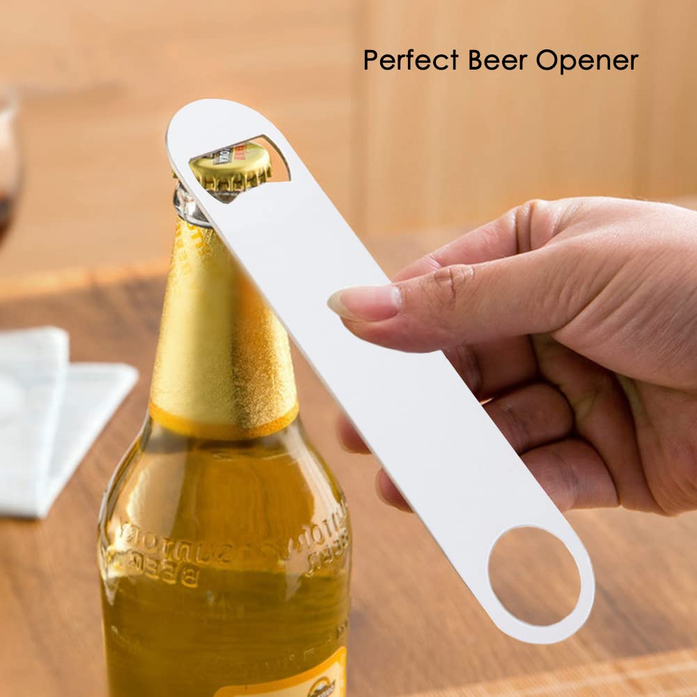 imprintfavor 12pcs set Sublimation Bottle Opener 6.97*1.58 inch Stainless Steel Beer Bottle Opener Custom Sturdy Sublimation Blank Gifts Kitchen Restaurant Bar Tool Bottle Opener Blanks (17.7*4cm)