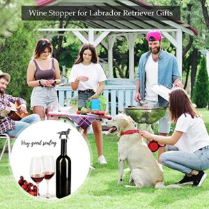 Wine Stopper for Labrador Retriever Gifts, Wine Gifts for Dog Lovers Gifts for Women, Funny Bottle Stoppers for Golden Retriever Gifts Reusable Wine Accessories