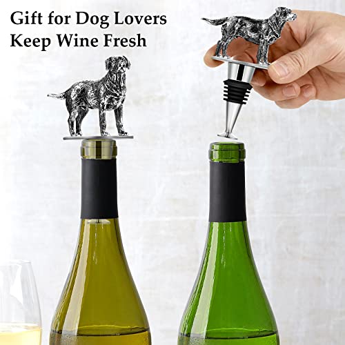 Wine Stopper for Labrador Retriever Gifts, Wine Gifts for Dog Lovers Gifts for Women, Funny Bottle Stoppers for Golden Retriever Gifts Reusable Wine Accessories