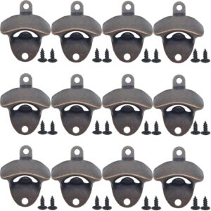 12pcs wall mounted bottle opener vintage beer bottle opener suitable for bars ktv hotels homes