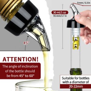 SuproBarware Automatic Measured Bottle Pourer Liquor Bottle Pourer Quick Shot Dispenser 1oz Liquor Pour Spout for Alcohol,Wine,Spirits, Home Bar Kitchen Tools 25 Pack