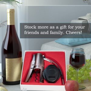 Forge Premium Quality Lever Corkscrew Wine Opener with Foil Cutter