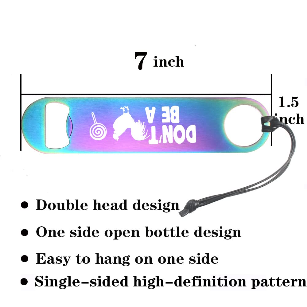 Funny Rainbow Colors Stainless Steel Bottle Opener Bar Key For Friend Boyfriend Men Bar Drinking Lovers Joke Gifts