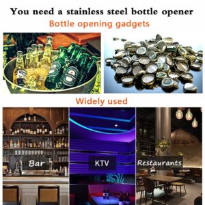 3Pcs Bottle Opener, Flat Bottle Opener, Heavy Duty Stainless Steel Flat Bottle Openers, Beer Bottle Opener 7 Inches