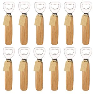 sanpink bartender bottle openers,beer bottle openers,cider,soft drinks -wood handle handheld (set of 12)