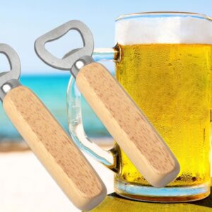 Sanpink Bartender Bottle Openers,Beer Bottle Openers,Cider,Soft Drinks -Wood Handle Handheld (set of 12)