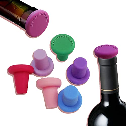 6-Pcs Silicone Wine Stoppers ,Beer Caps Stoppers Bottle Sealer, Reusable Unbreakable Replacement Keep Fresh Tools for Wine Bottles (Model-2)