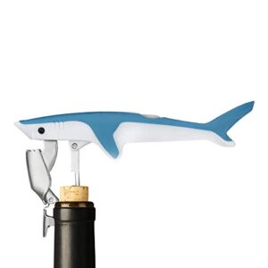 True Shark Corkscrew, Soft Touch Double-Hinged Waiter’s Style Corkscrew Wine Bottle Opener, Gift for Wine Lovers and Animal Lovers