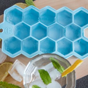 Outset Silicone Hexagon Ice Cube Tray, Large Cubes