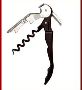 Pulltap's Professional Double-hinged Waiter's Corkscrew with Pulltap's Logo.