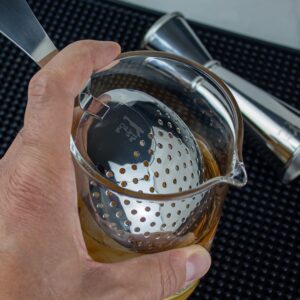 The Art of Craft Julep Strainer: Stainless Steel Cocktail Strainer for Home or Commercial Bar