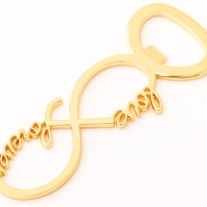 24 Pcs Love Forever Bottle Openers for Wedding Party Bridal Shower Favors Decorations Gifts or Souvenirs for Guests with Individual Gift Package (24, gold)…