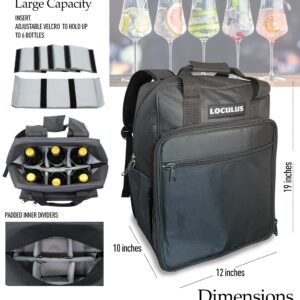 Loculus Bartender Bag Only & Travel Bar Backpack - Organize Your Bartender Travel Kit Tools with Style with this Bar Bag for Bartending Essentials - Versatile Cocktail Tool Set Bag - Black & Silver