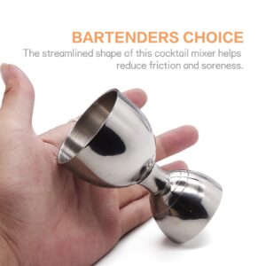 Bell Jigger Stainless Steel Bar Tool,Double head wine measuring device, Cocktail Measuring Jigger, Stainless Steel Measuring Tool for Bartenders With 0.5oz, 1oz, 1.5oz and 2oz Measuring Marks