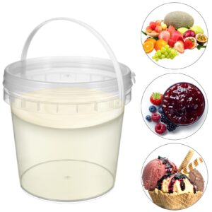 GANAZONO 4Pcs 2L Ice Cream Bucket with Handle Reusable Round Food Storage Bucket Ice Bucket Summer Jelly Cold Drink Juice Bucket