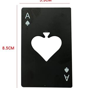 2PCS Poker Card Beer Bottle Opener, Funny Personalized Stainless Steel Credit Card Size Bottle Opener Card